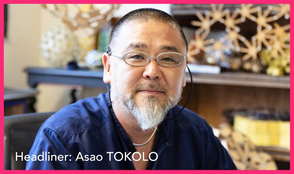 Artist Asao Tokolo, designer of the Tokyo 2020 Olympic and Paralympic ...